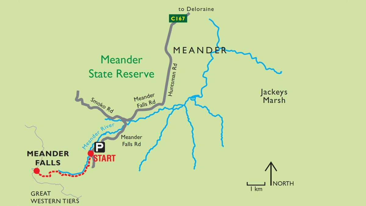 Meander Falls - Waterfalls of Tasmania, Bushwalk - World Heritage Sites