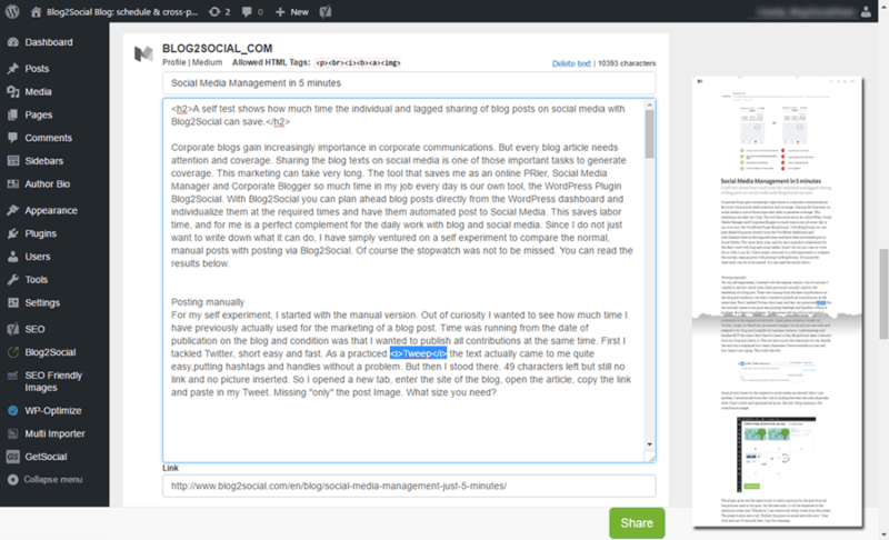 Social Media Auto-Posting and Scheduling Plugin for WordPress Blogs